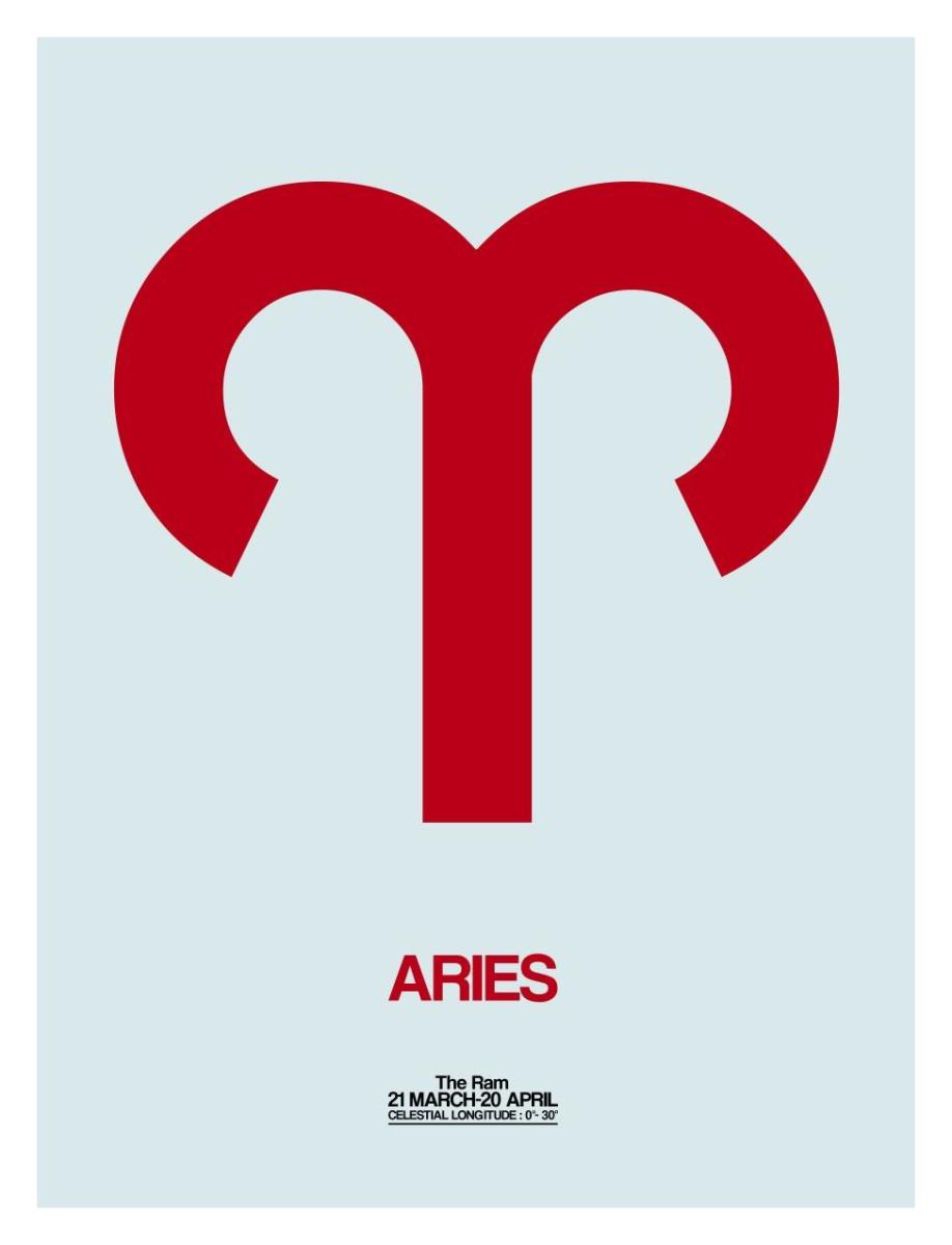 Aries Symbol Red