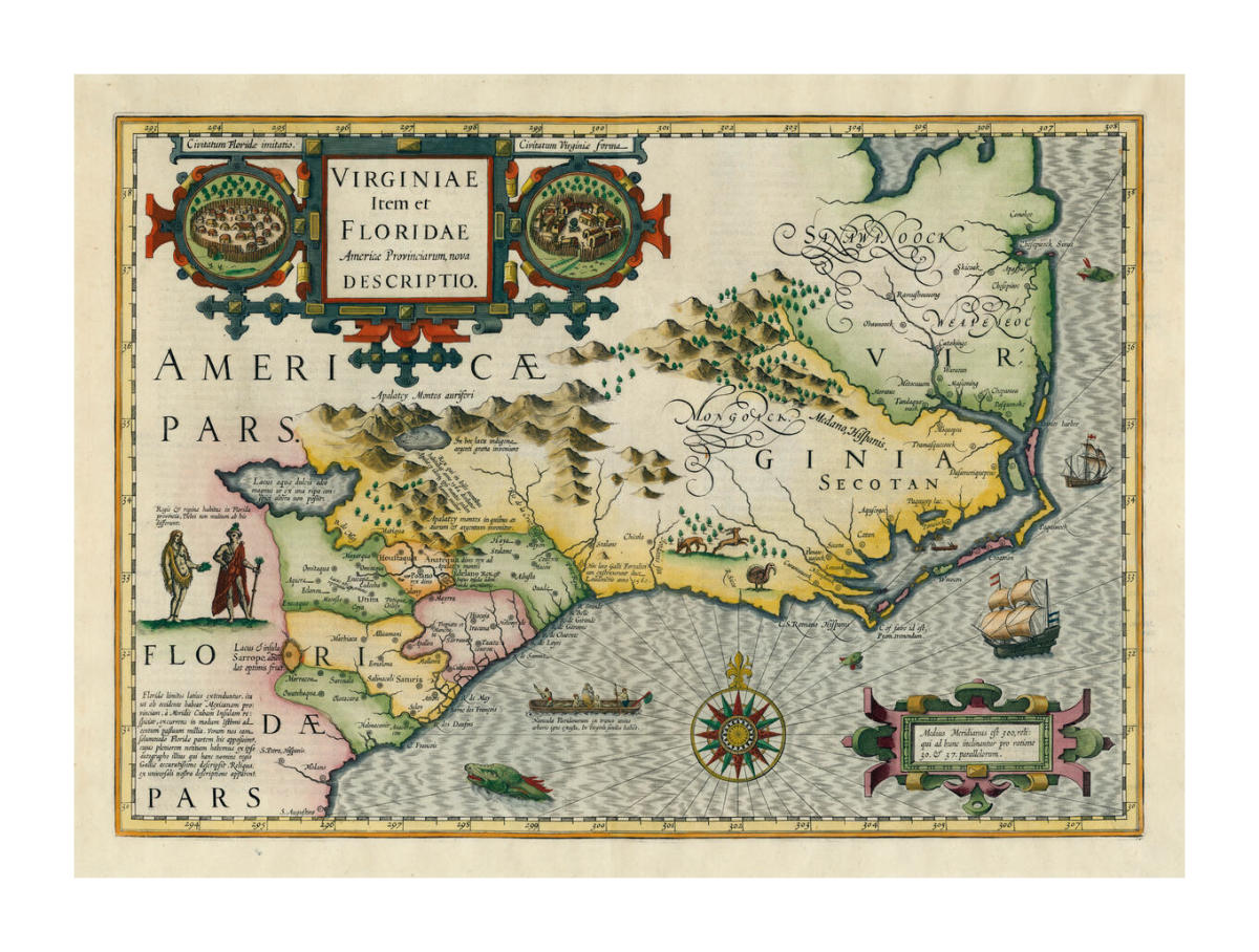Mapa De La Colonia De Virginia US Southern Colonies Colony Of Virginia
