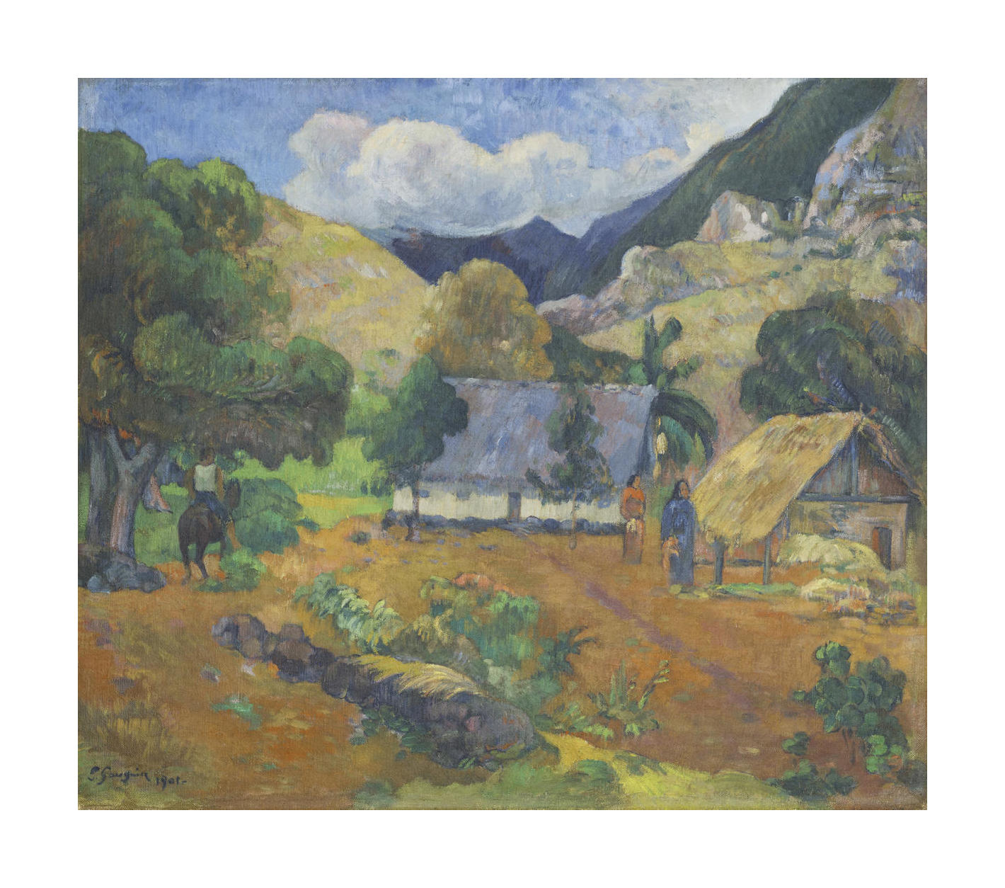 Paul Gauguin Landscape With Three Figures